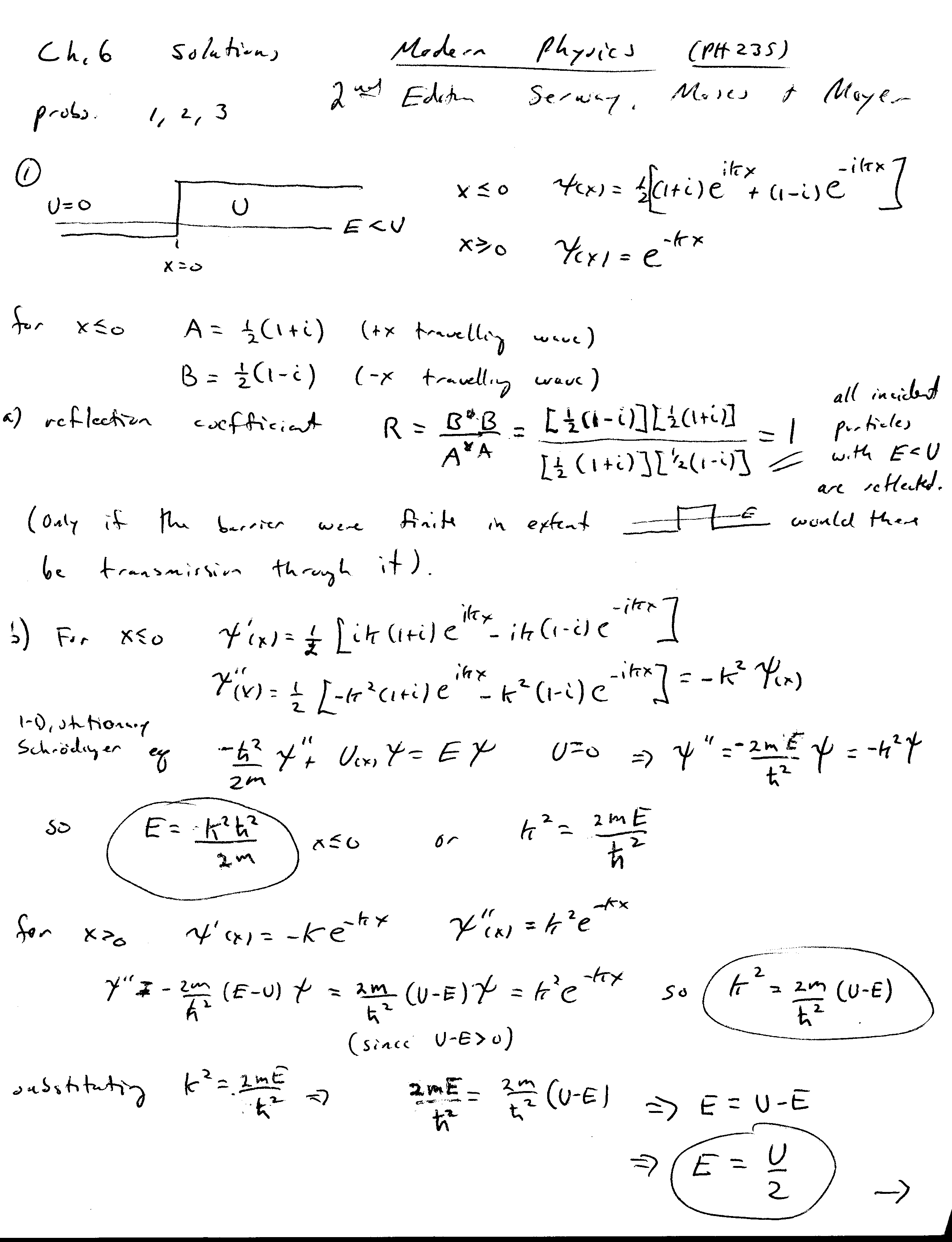 Chapter 3 Solutions for PH235